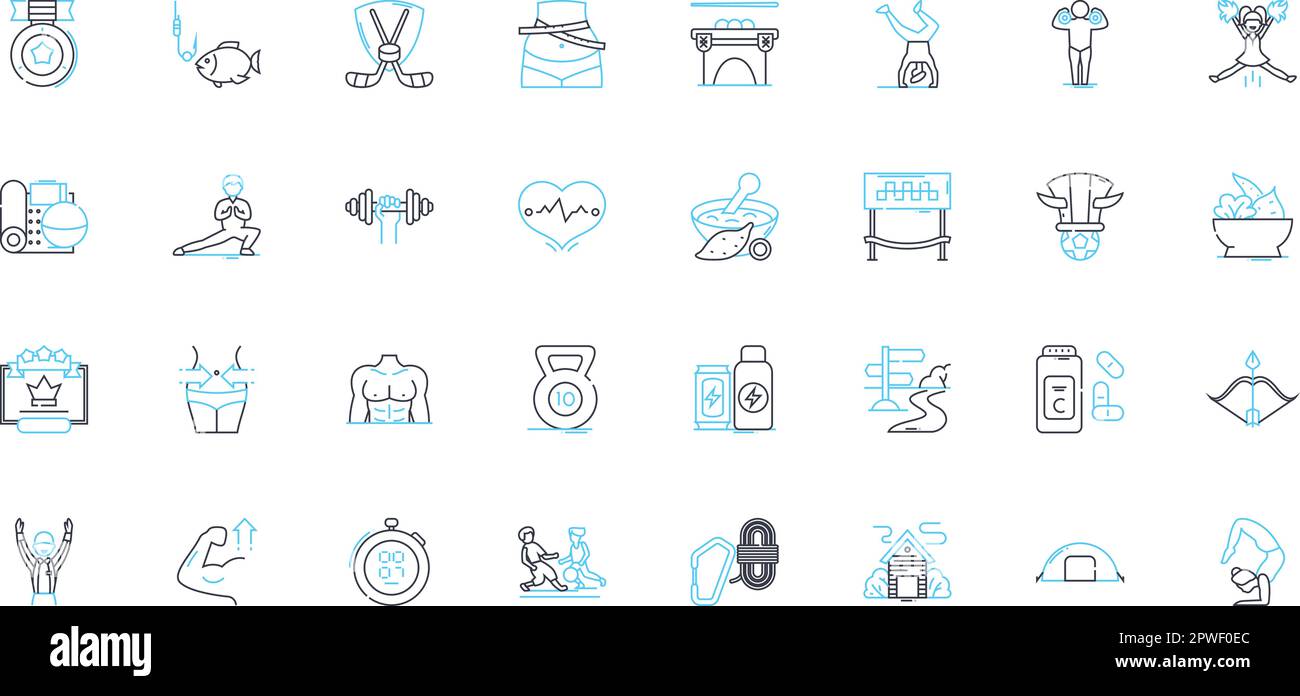 Eating habits linear icons set. Nutrition, Diet, Choices, Portions ...