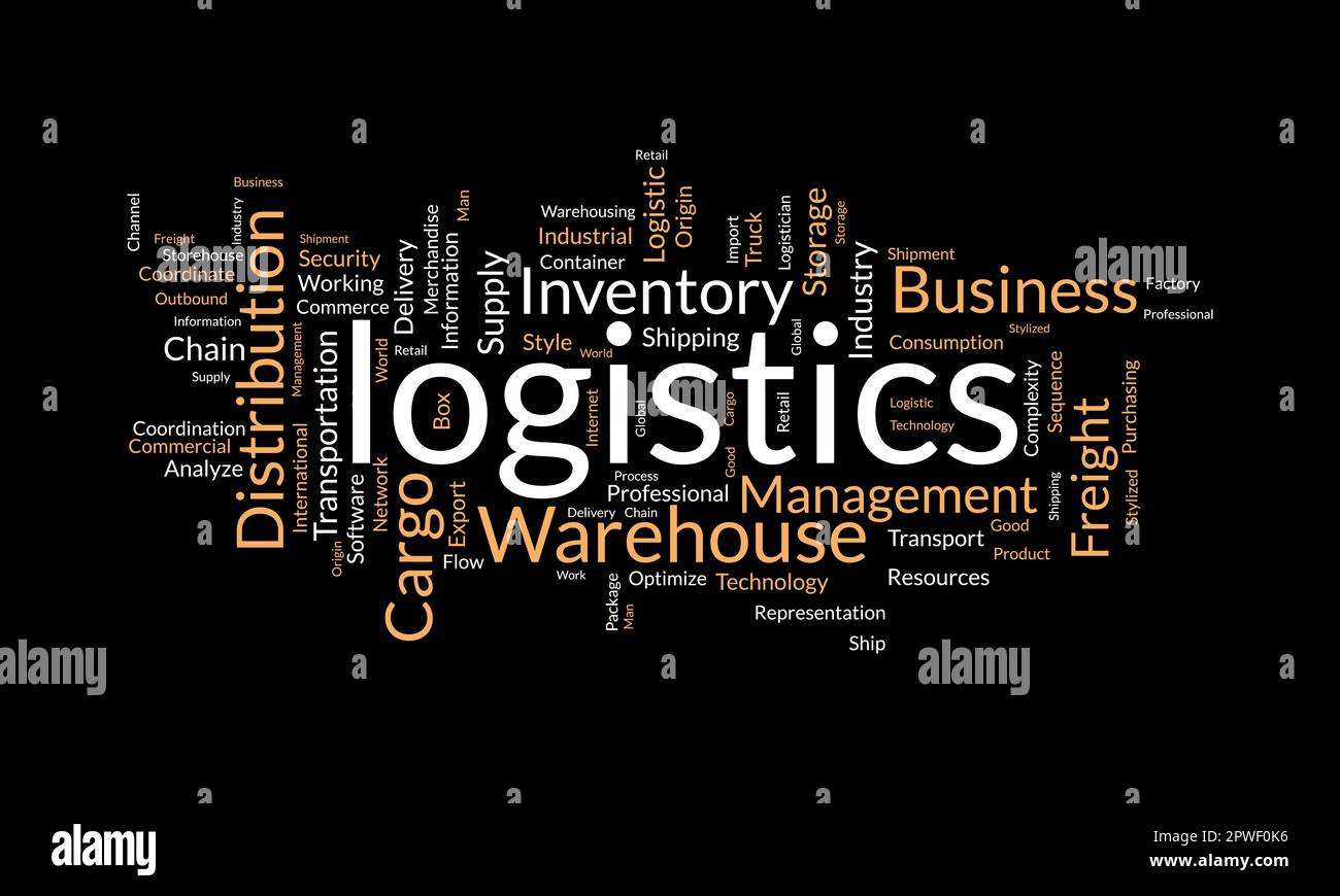 Word cloud background concept for logistics. Transportation business ...