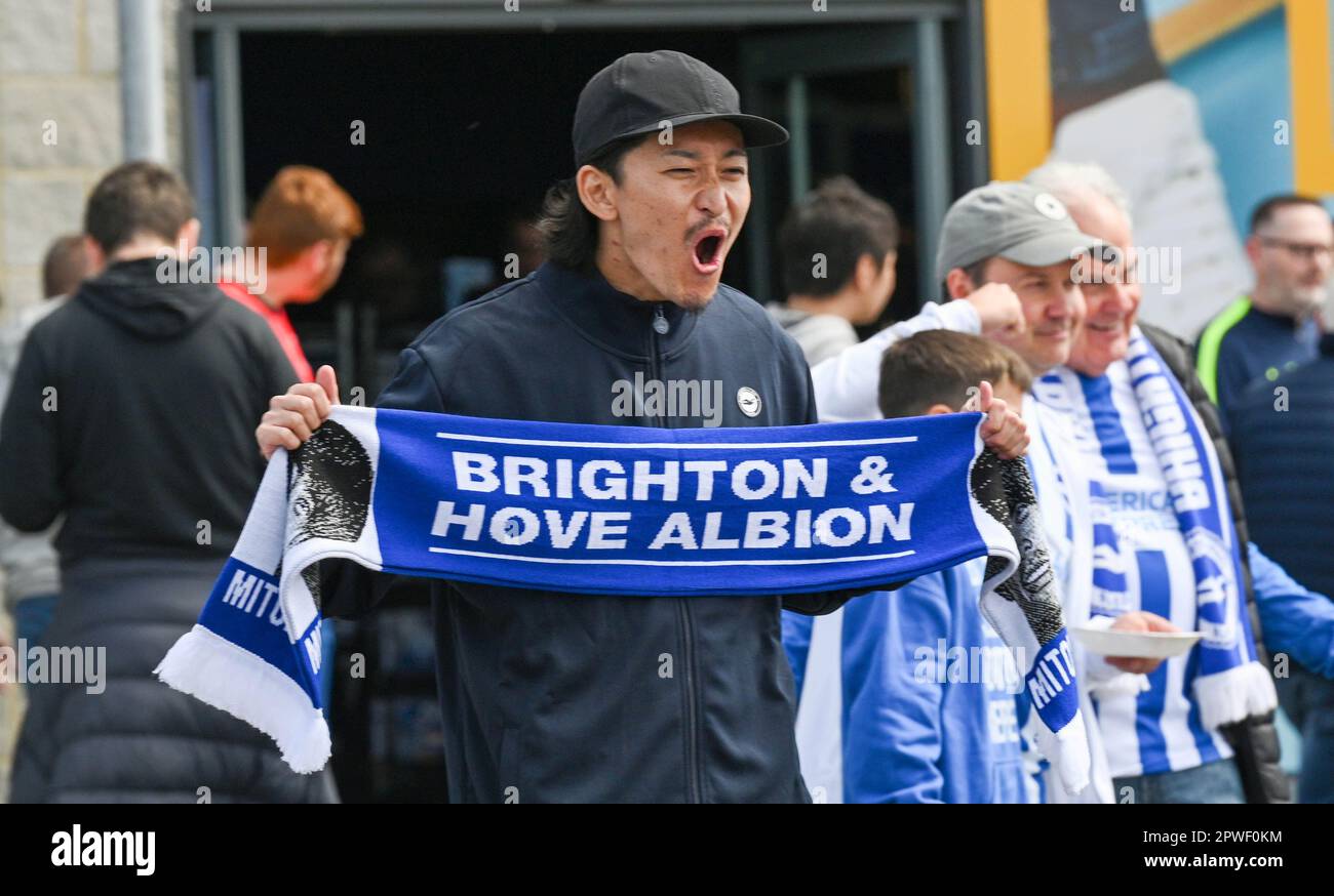 Brighton fans during the Premier League match between Brighton & Hove ...