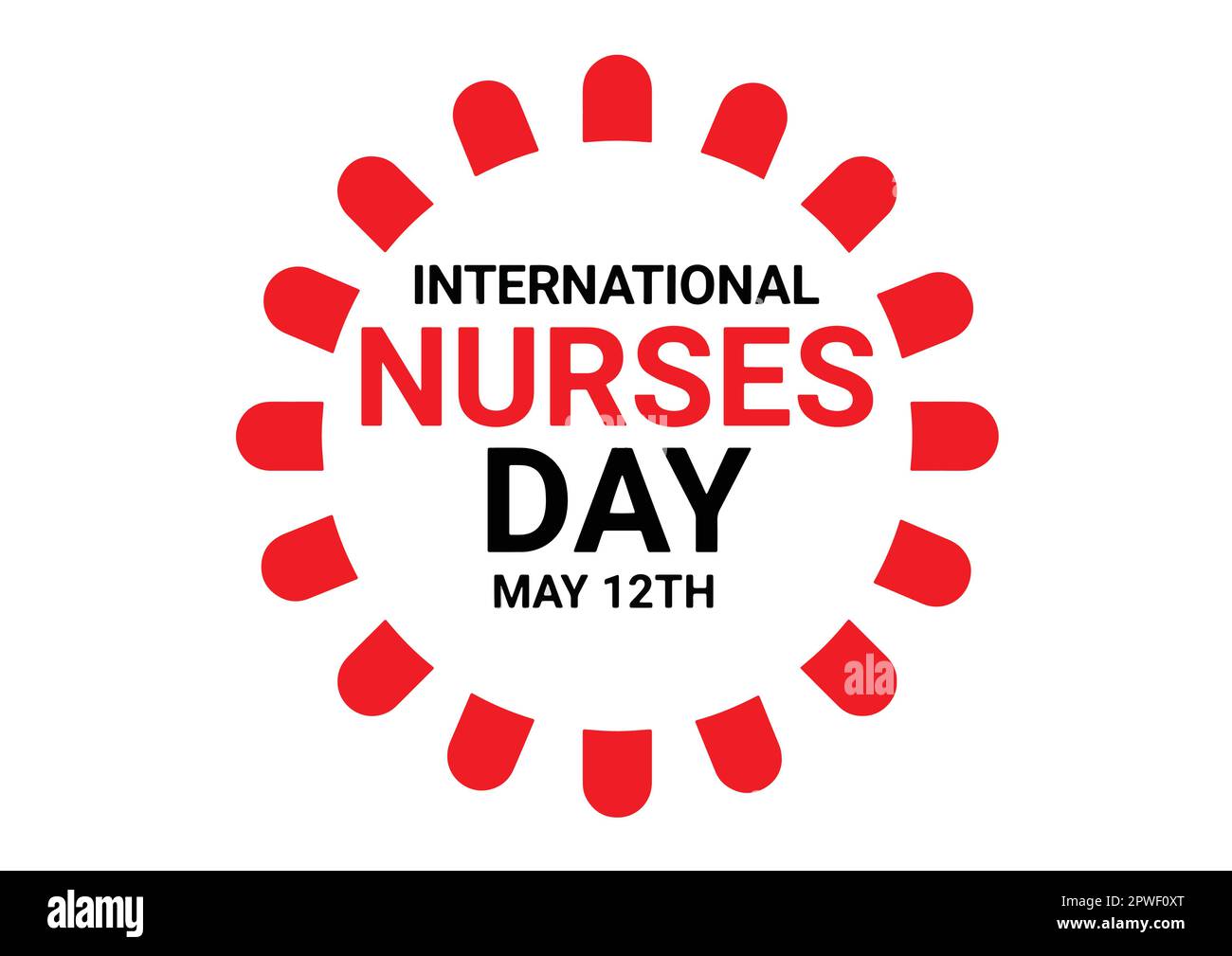 International Nurses Day. May 12. Holiday concept. Template for background, banner, card, poster ...