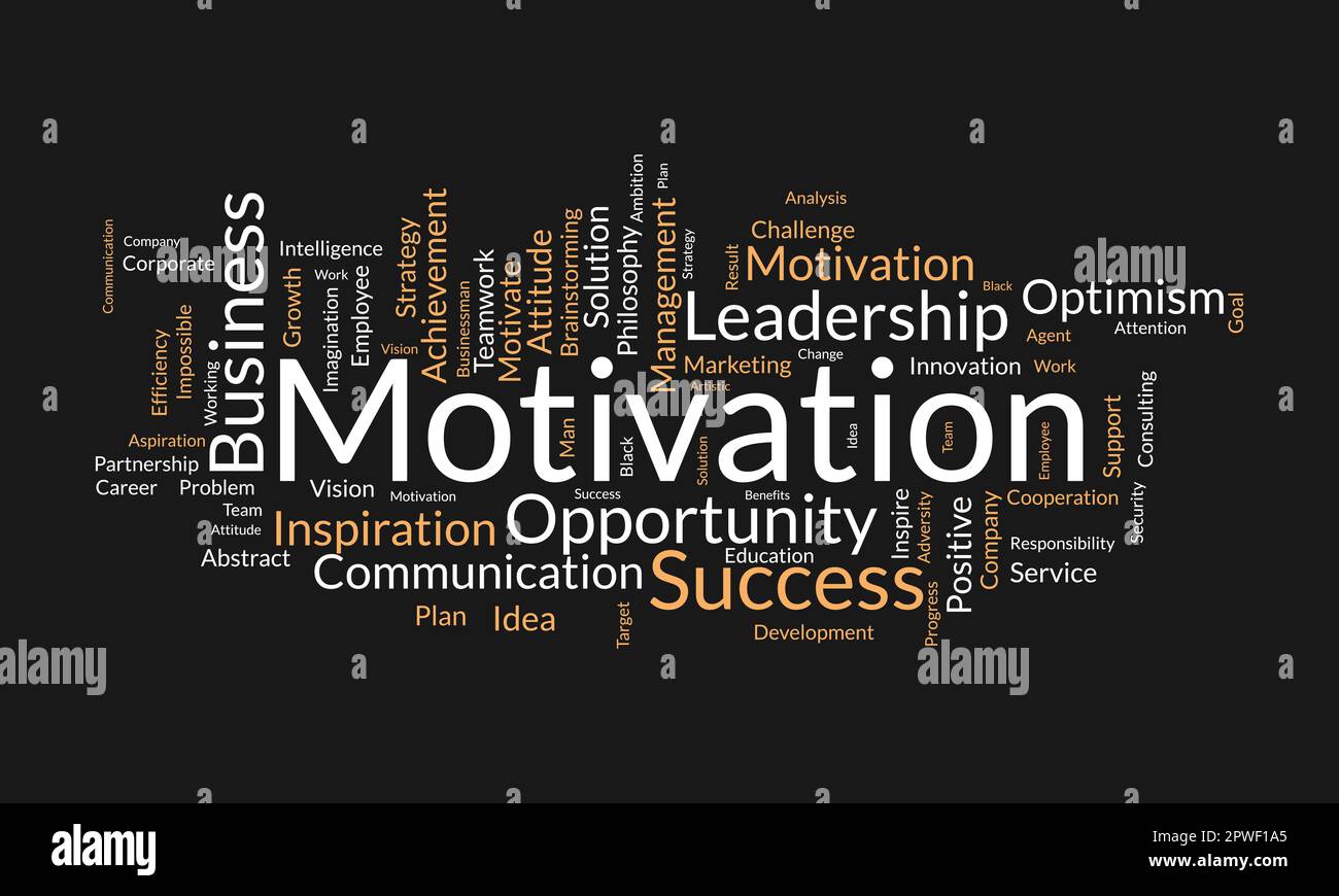 Word cloud background concept for Motivation. Positive inspirational ...