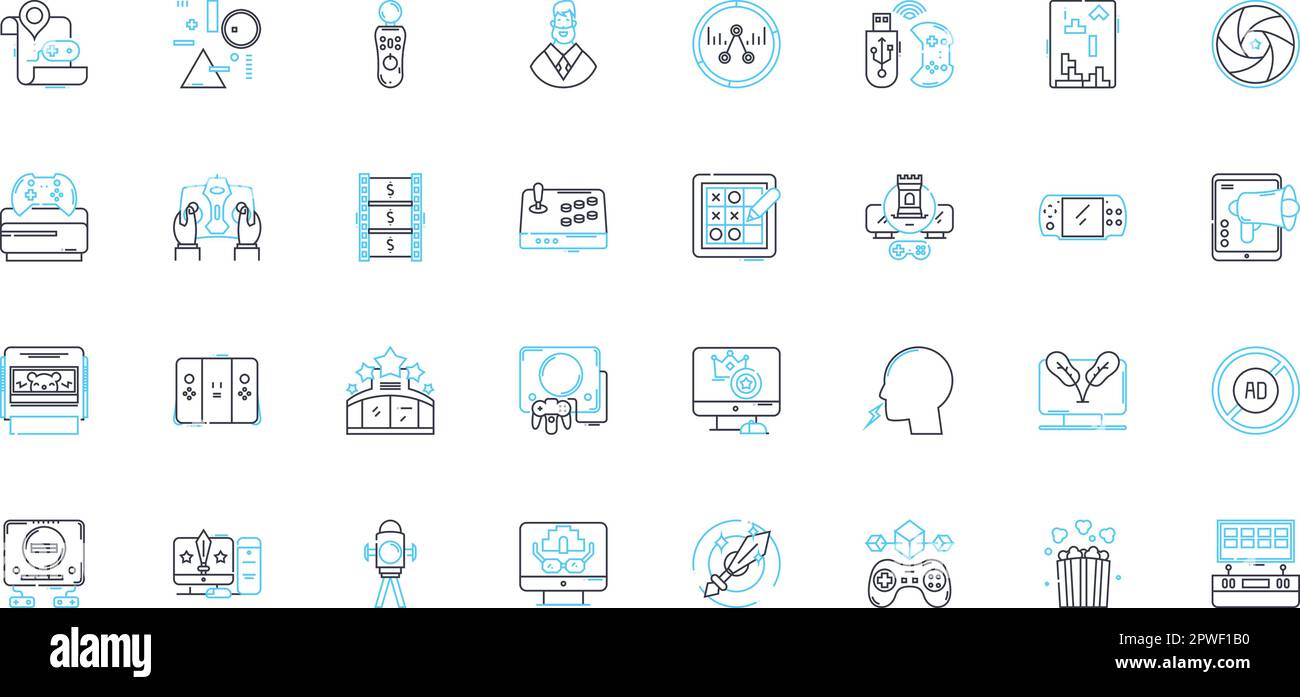 Radio Broadcasting linear icons set. roadcasting, Transmission ...
