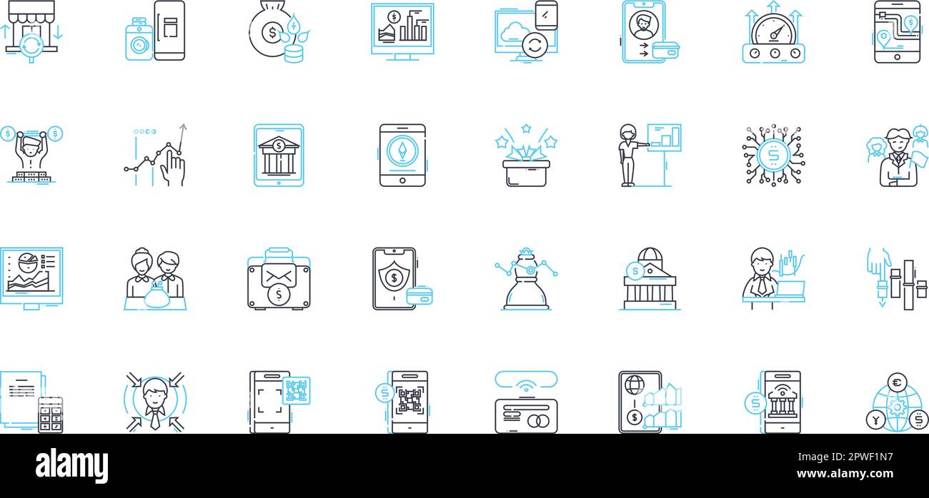 Social Apps linear icons set. Nerking, Connections, Sharing, Communication, Collaboration ...