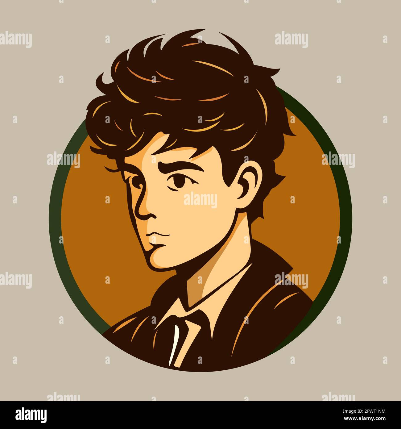 Student avatar illustration. Simple cartoon user portrait. User profile ...