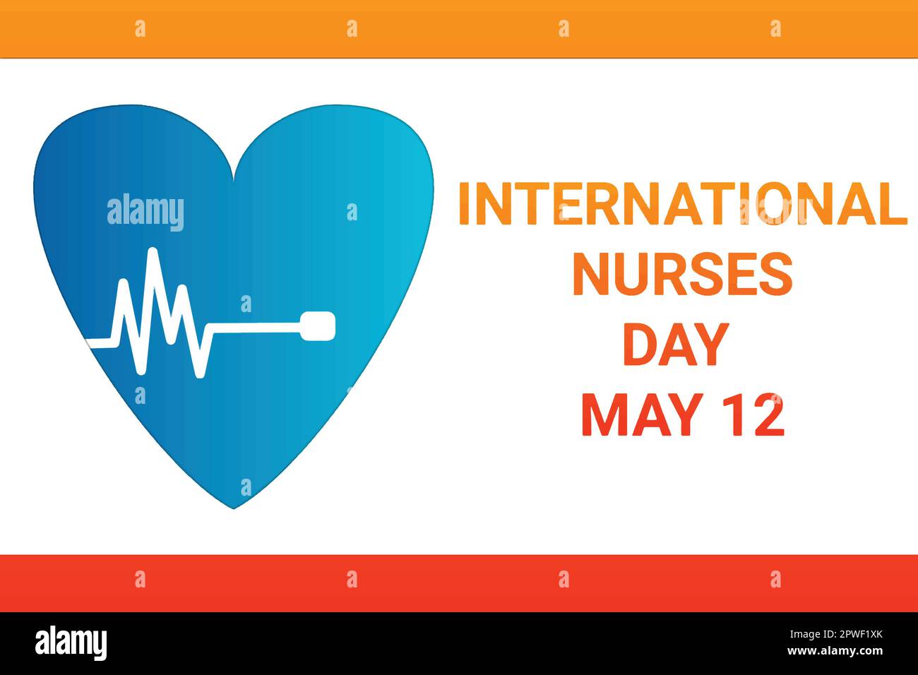 International Nurses Day. May 12. Template for background, banner, card ...