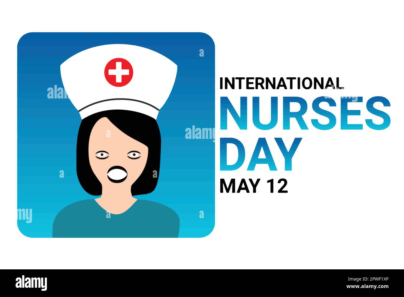 International Nurses Day. May 12. Holiday concept. Template for background, banner, card, poster ...