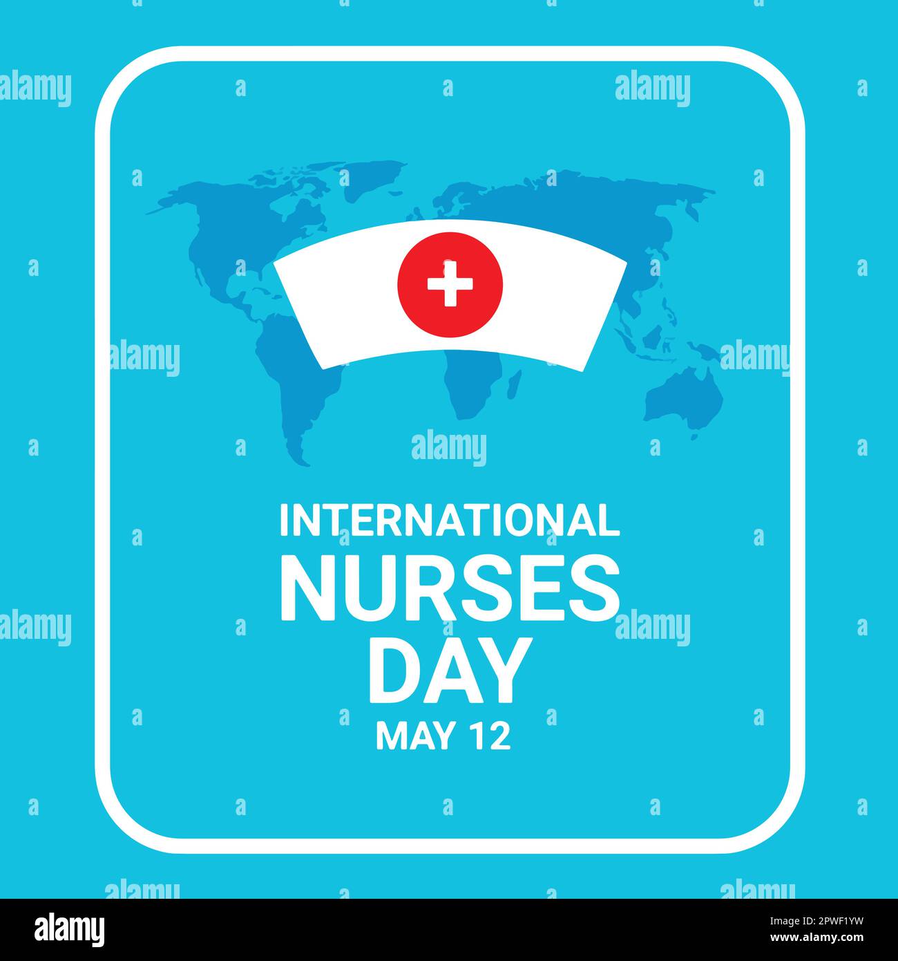 International Nurses Day. May 12. Holiday concept. Template for background, banner, card, poster ...