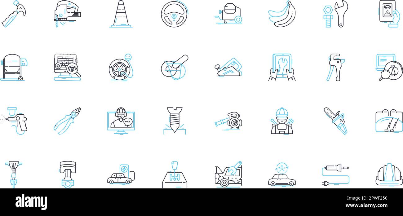 Preservation linear icons set. Conservation, Restoration, Protection ...