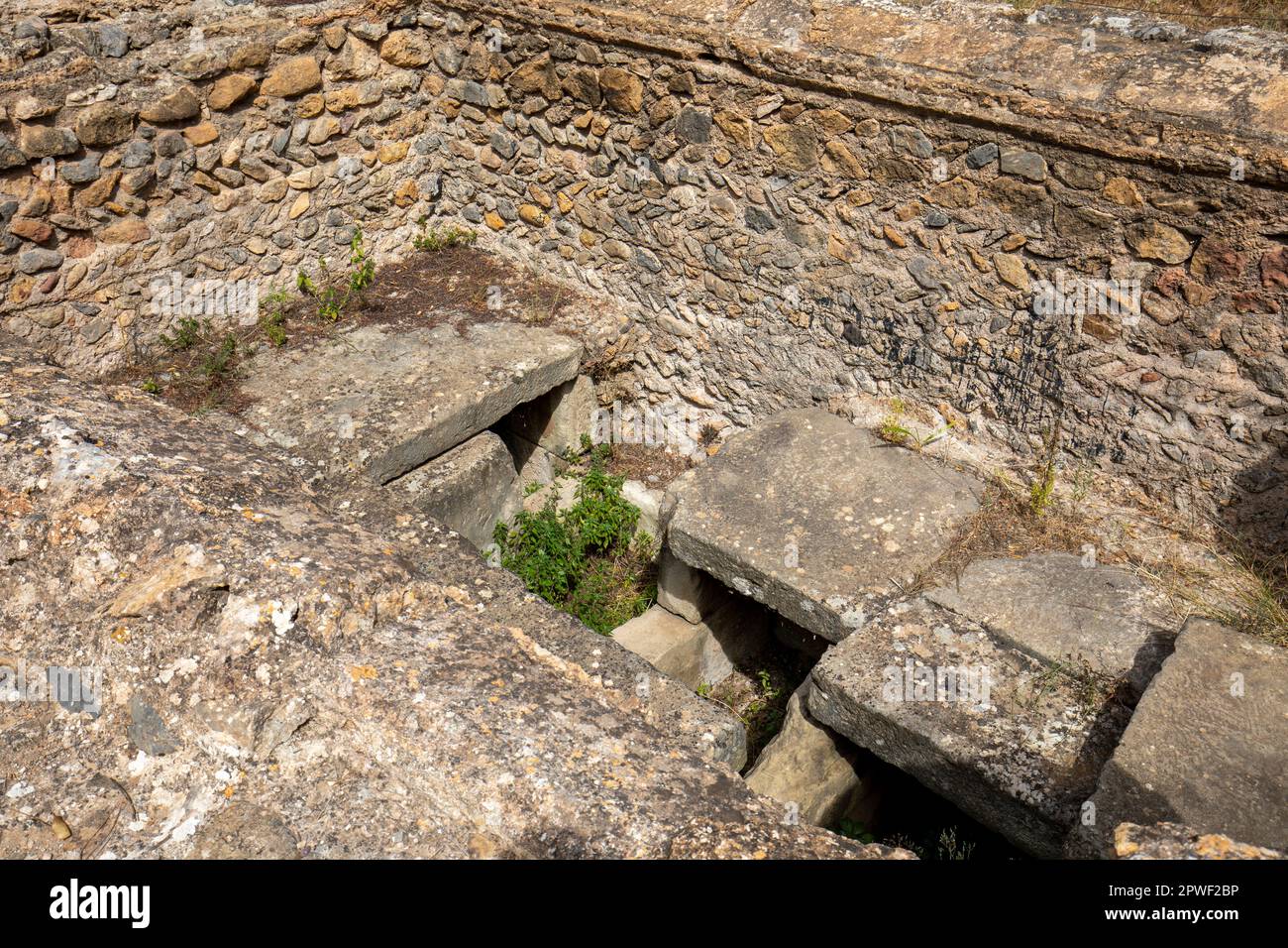 View of the crypt of the archaeological site of the Martyrium of La ...