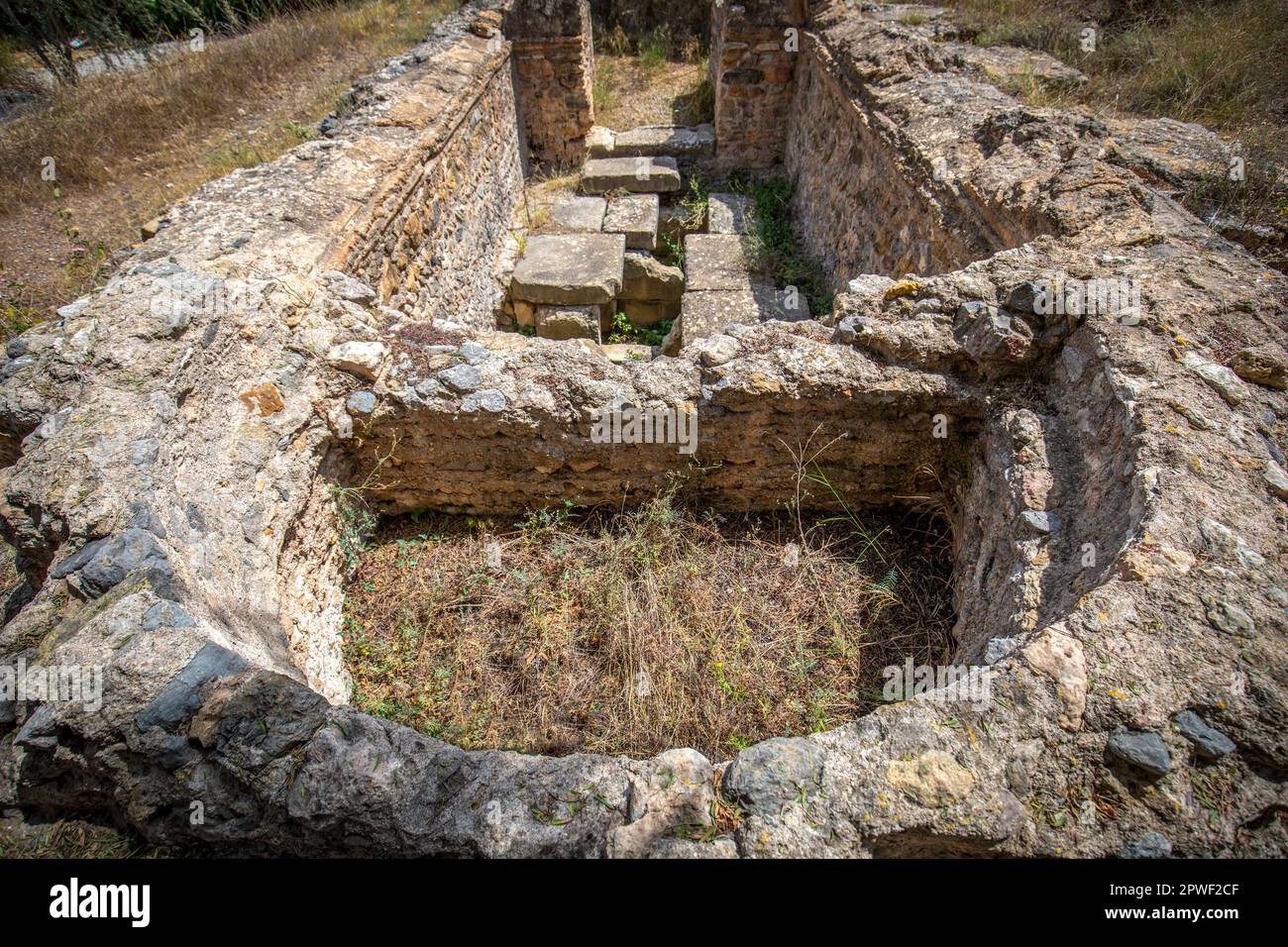 View of the crypt of the archaeological site of the Martyrium of La ...