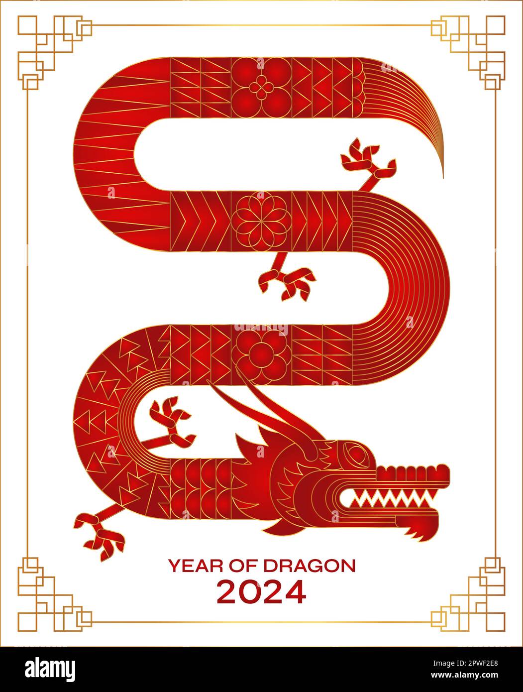 Chinese dragon motif Stock Vector Images - Alamy