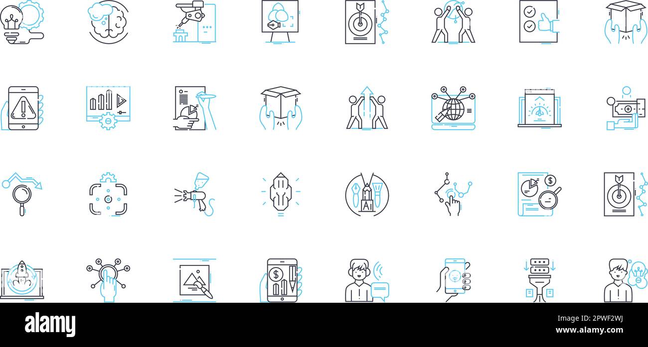 Document control linear icons set. Compliance, Tracking, Workflow ...