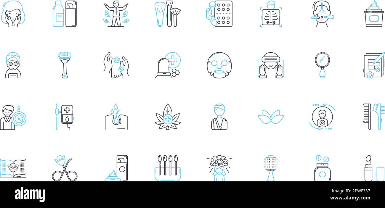 Graphic writing linear icons set. Typeface, Composition, Design ...