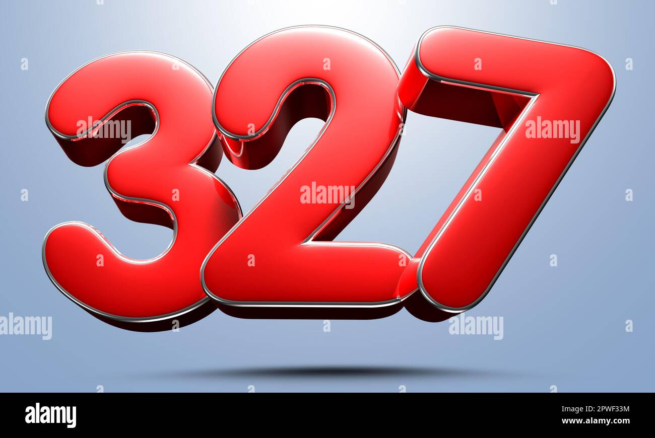 3d number 327 hi-res stock photography and images - Alamy