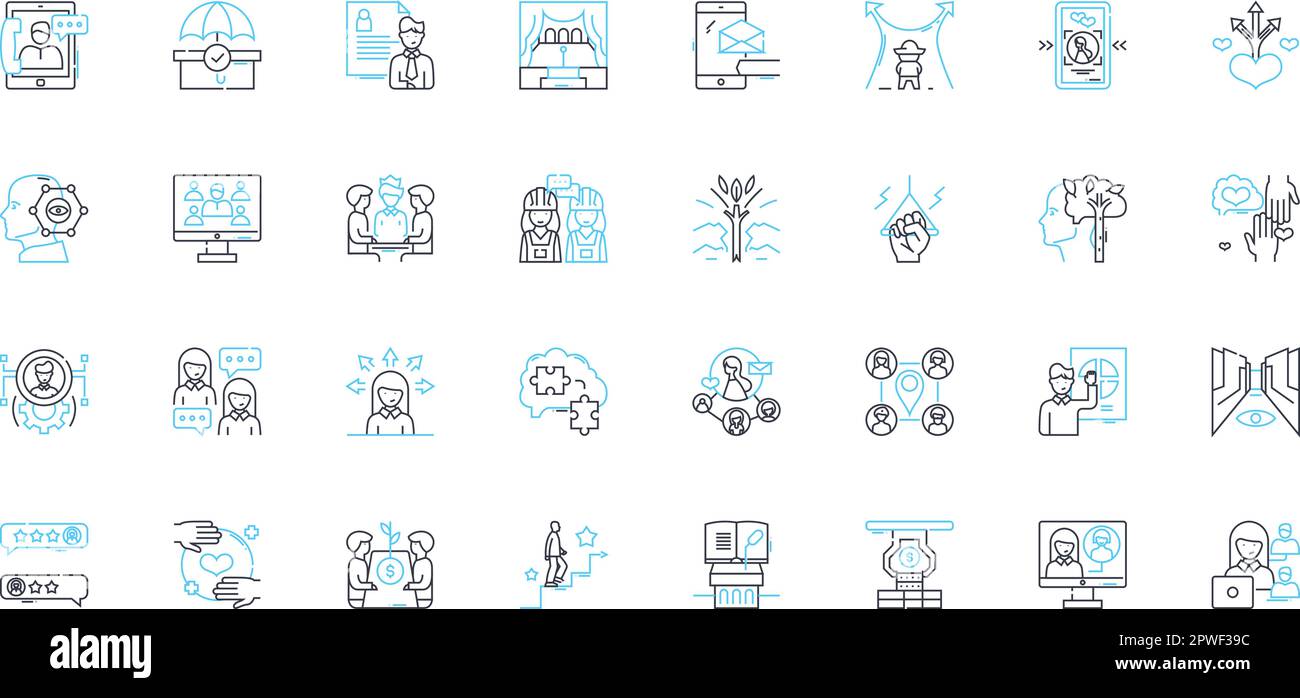 United communities linear icons set. Togetherness, Unity, Collaboration ... United communities linear icons set. Togetherness, Unity, Collaboration ...