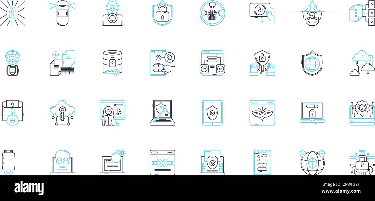 Safety linear icons set. Protection, Security, Sanctuary, Assurance ...