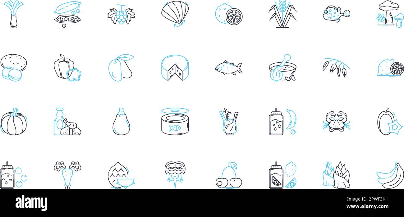 Organic energy linear icons set. Renewables, Sustainable, Natural ...