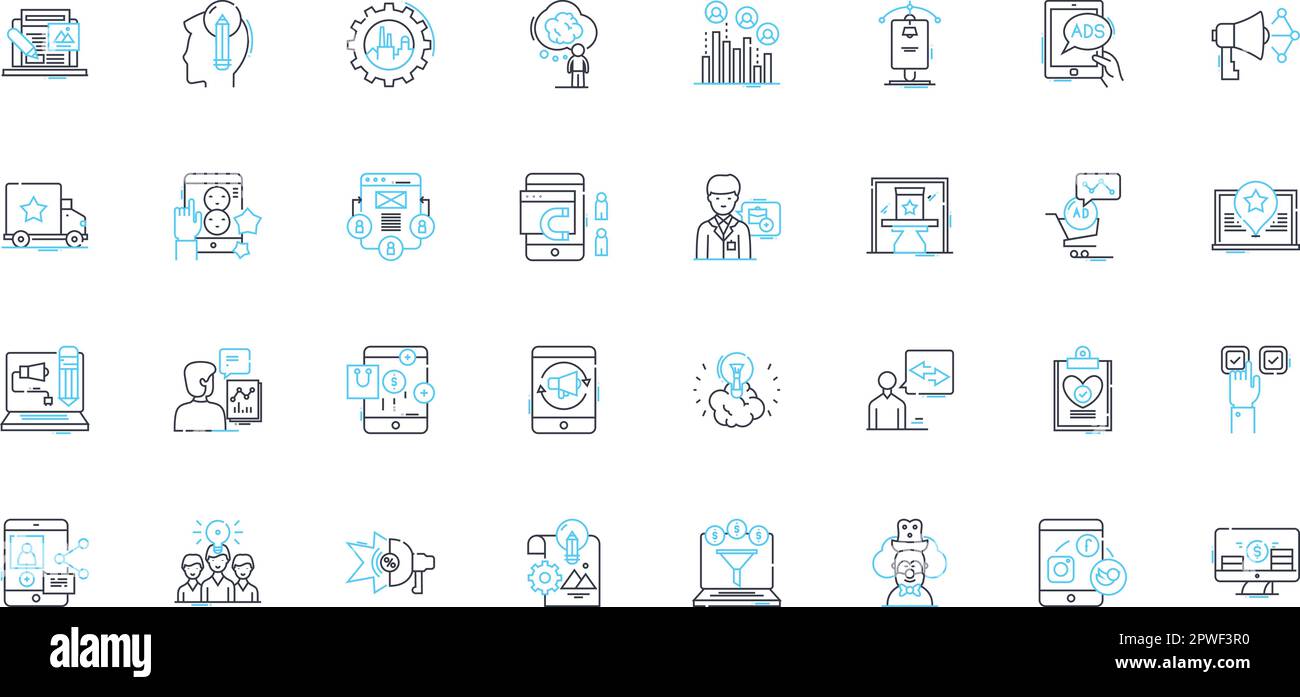 Product design linear icons set. Innovation, Aesthetics, usability ...