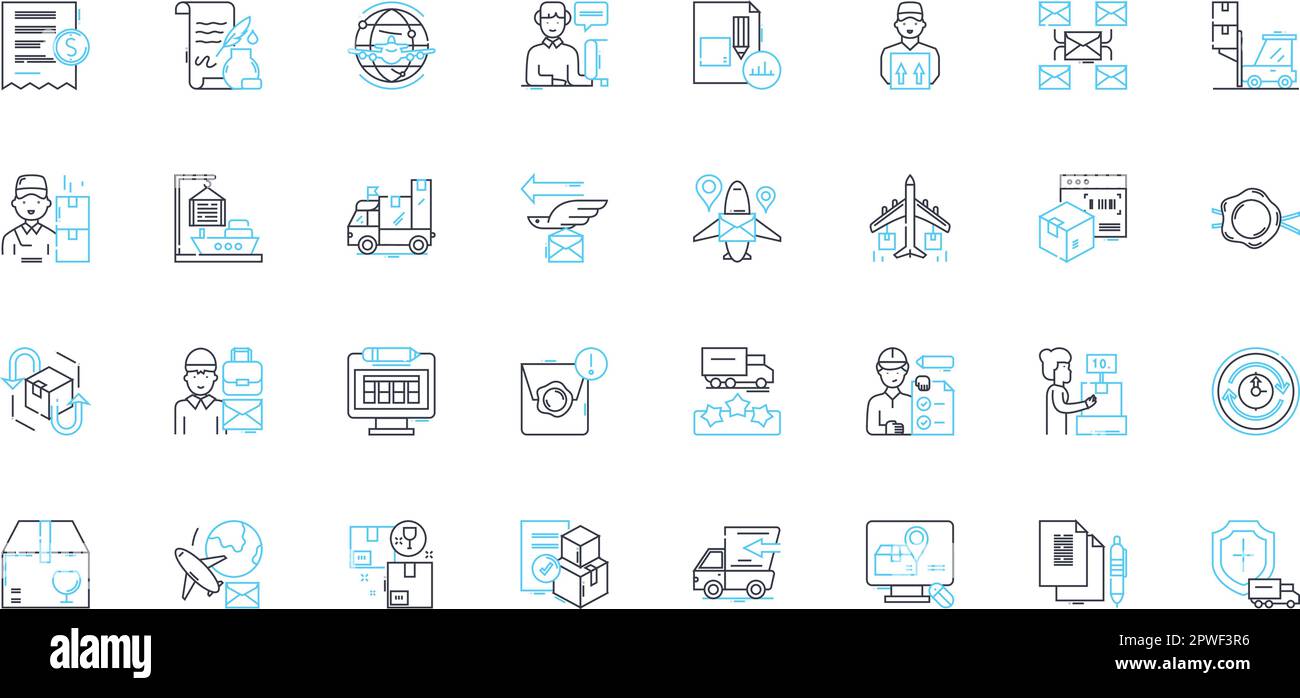 Social advertising linear icons set. Awareness, Engagement, Conversion ...