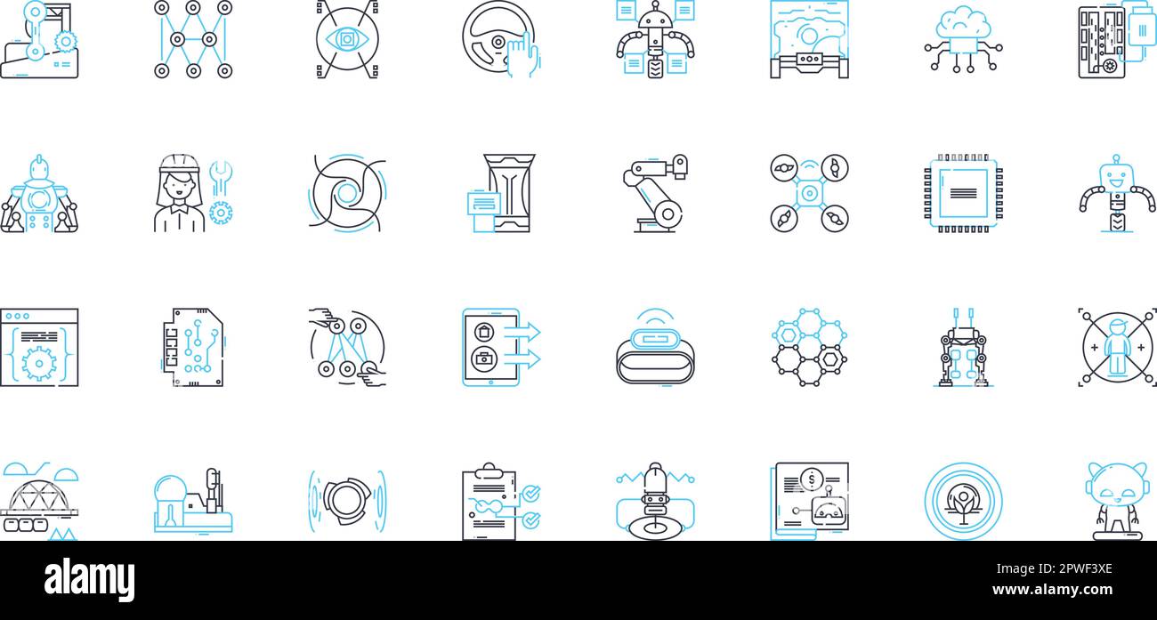 Room linear icons set. Cozy, Spacious, Bright, Serene, Inviting ...