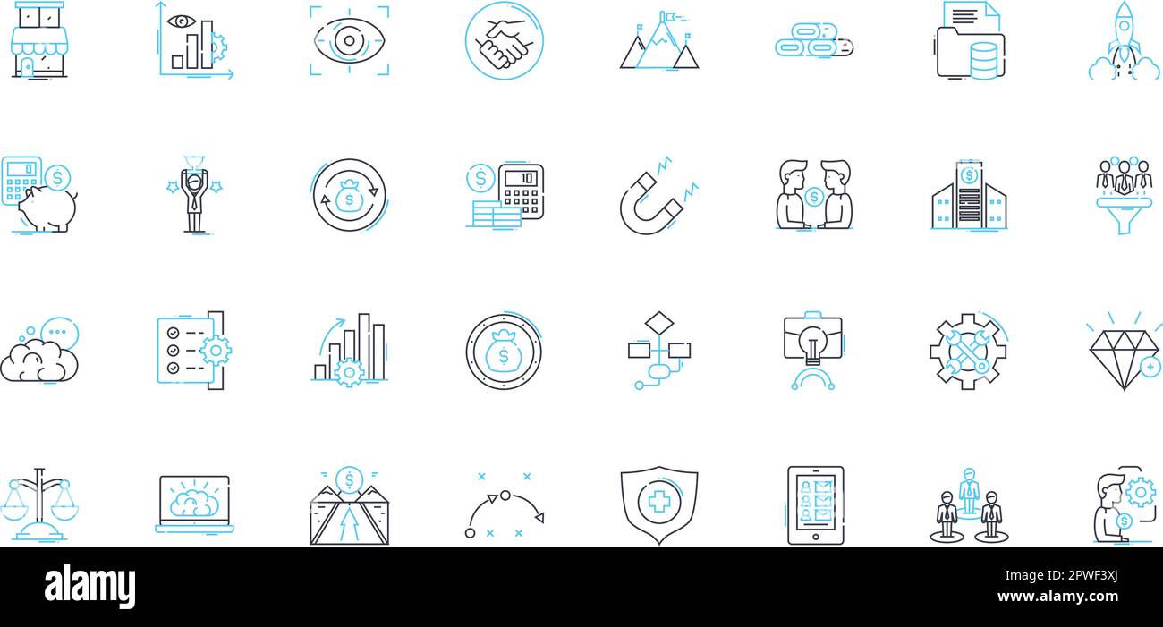 Fresh start linear icons set. Renewal, Beginning, Cleanse, Revamp ...