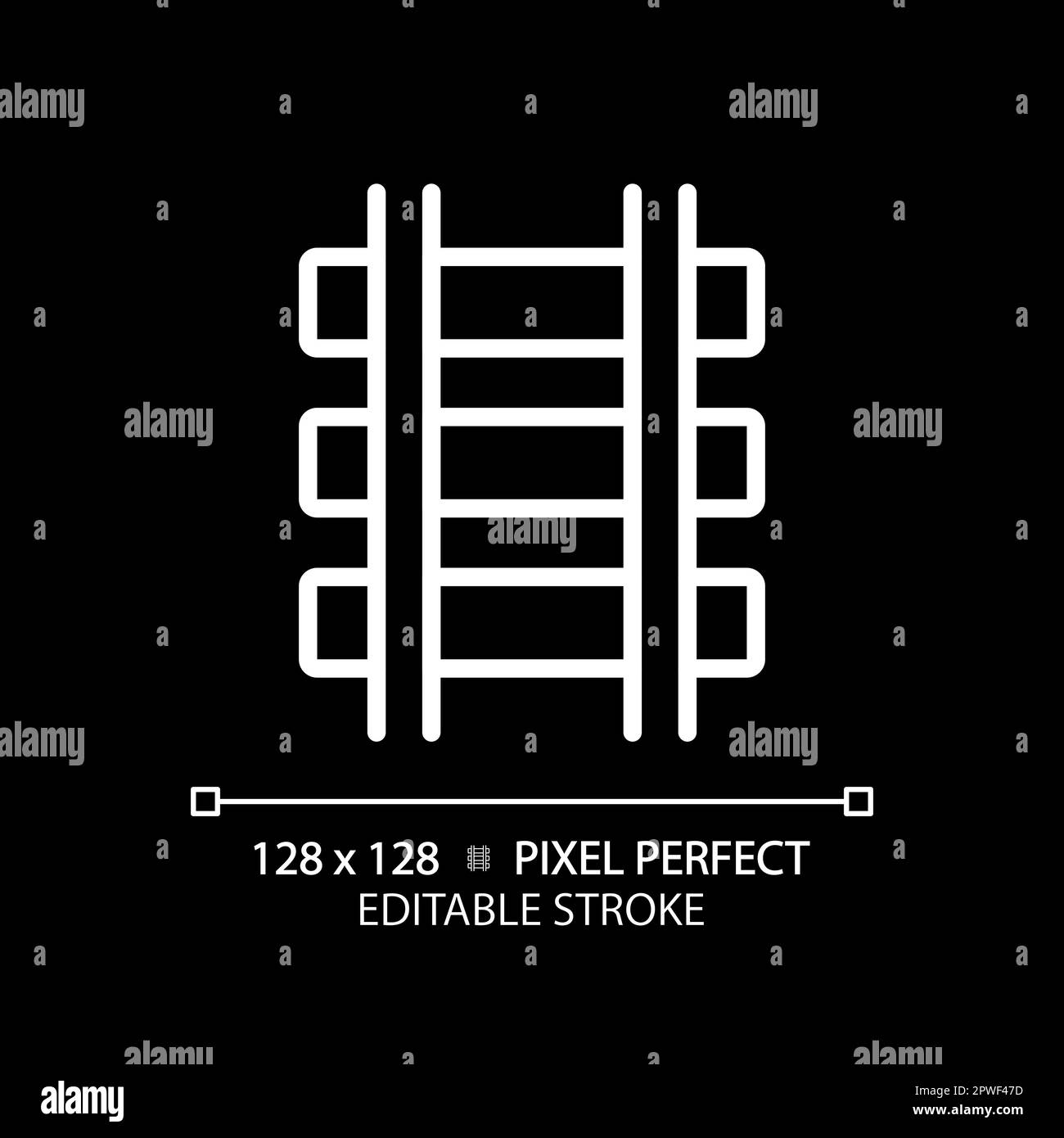 Rails pixel perfect white linear icon for dark theme Stock Vector Image ... Rails pixel perfect white linear icon for dark theme Stock Vector Image ...