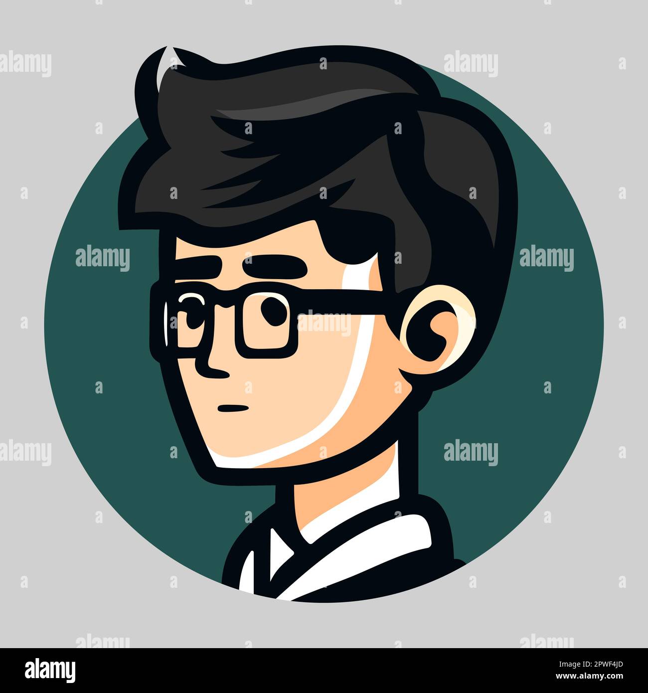 Student avatar illustration. Simple cartoon user portrait. User profile ...