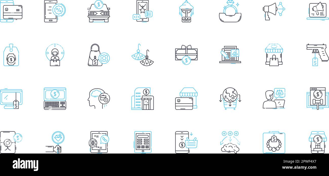 Email media linear icons set. Inbox, Spam, Attachment, Signature, Draft, Compose, Reply line ...