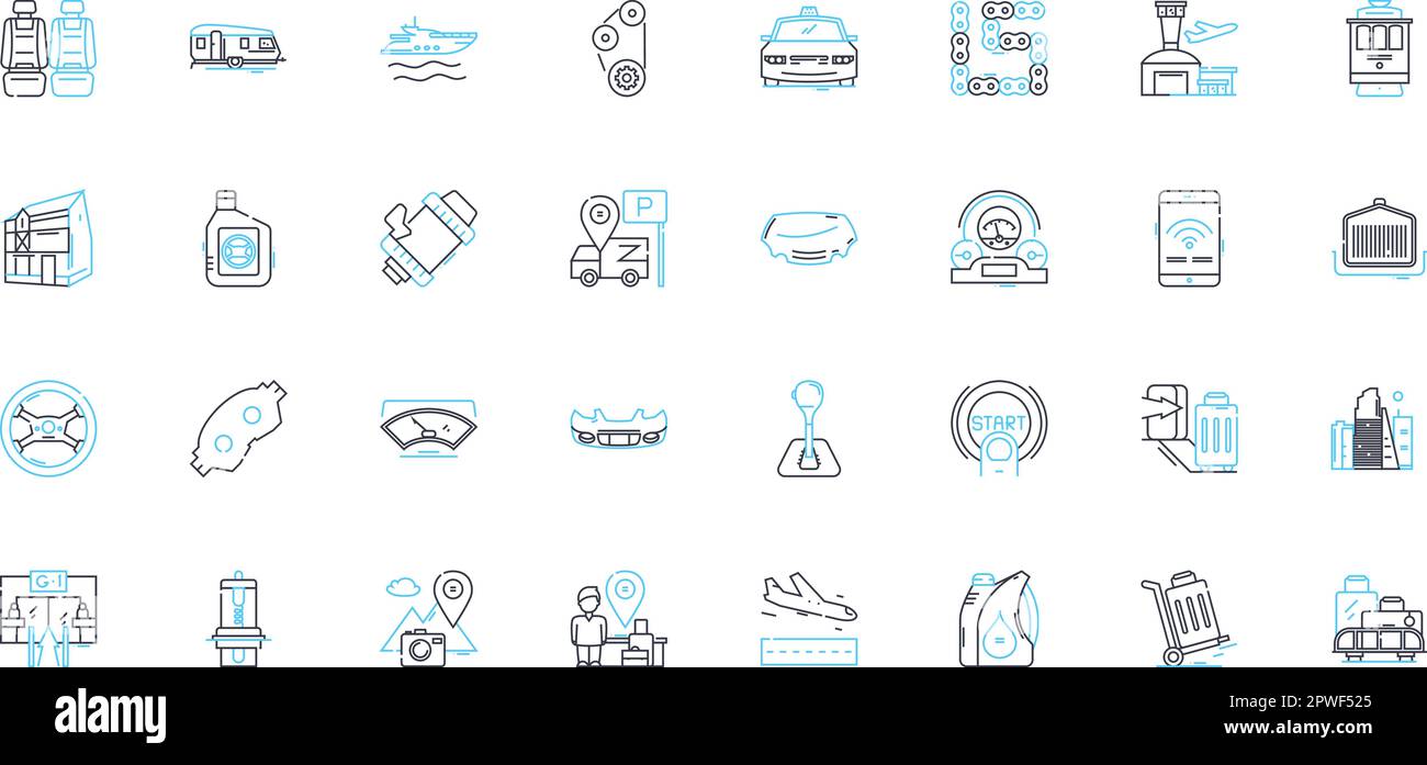 Operator Linear Icons Set Support Assistance Control Management