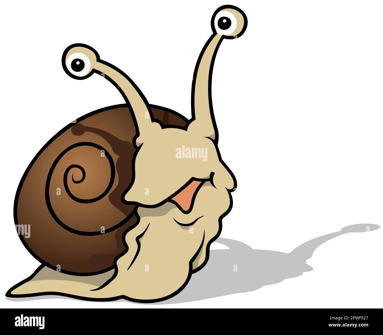 Funny Brown Snail with Smile Stock Vector Image & Art - Alamy