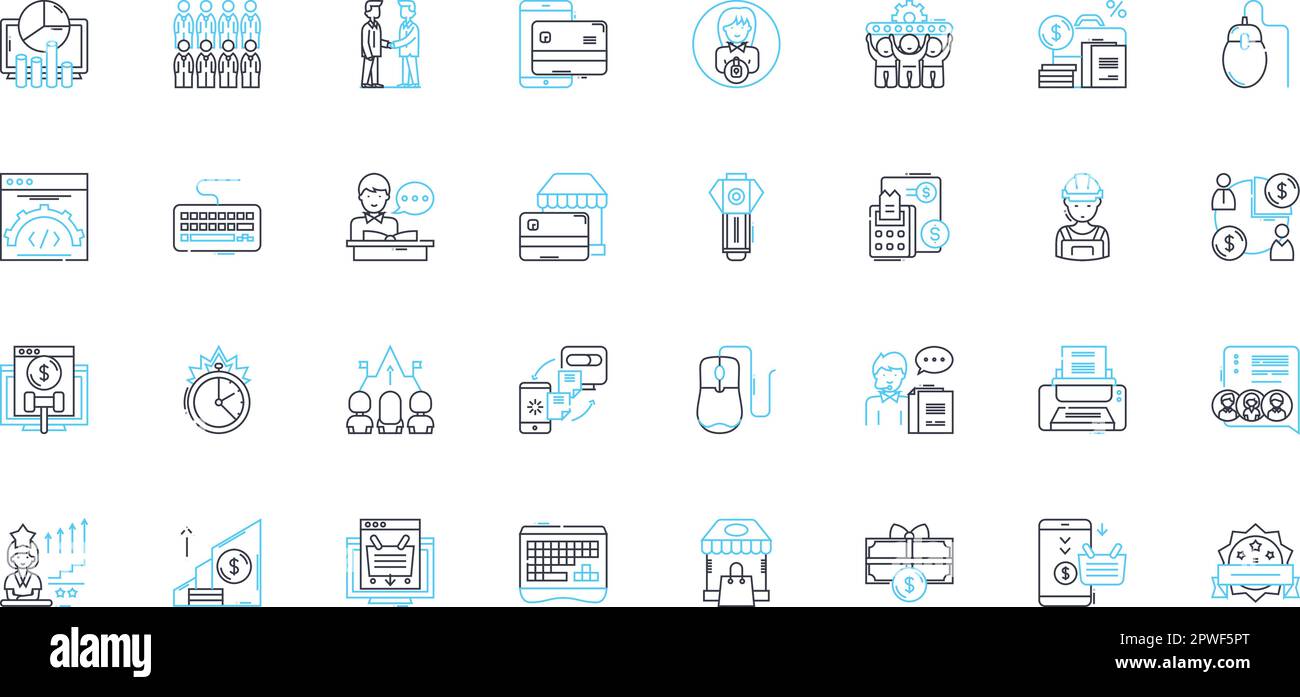 Community oversight linear icons set. Accountability, Transparency ...