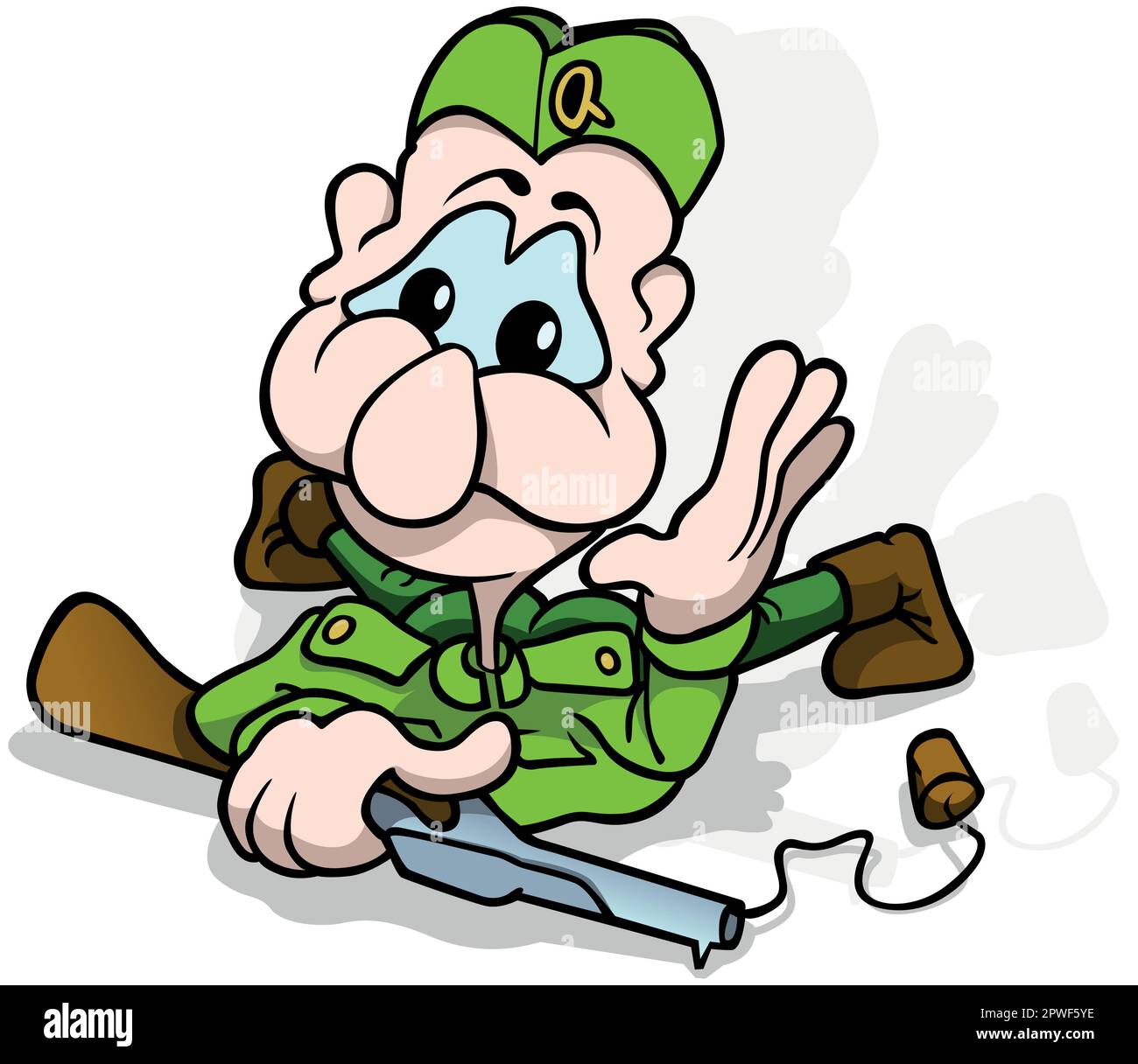 Clipart man in green Cut Out Stock Images & Pictures - Alamy