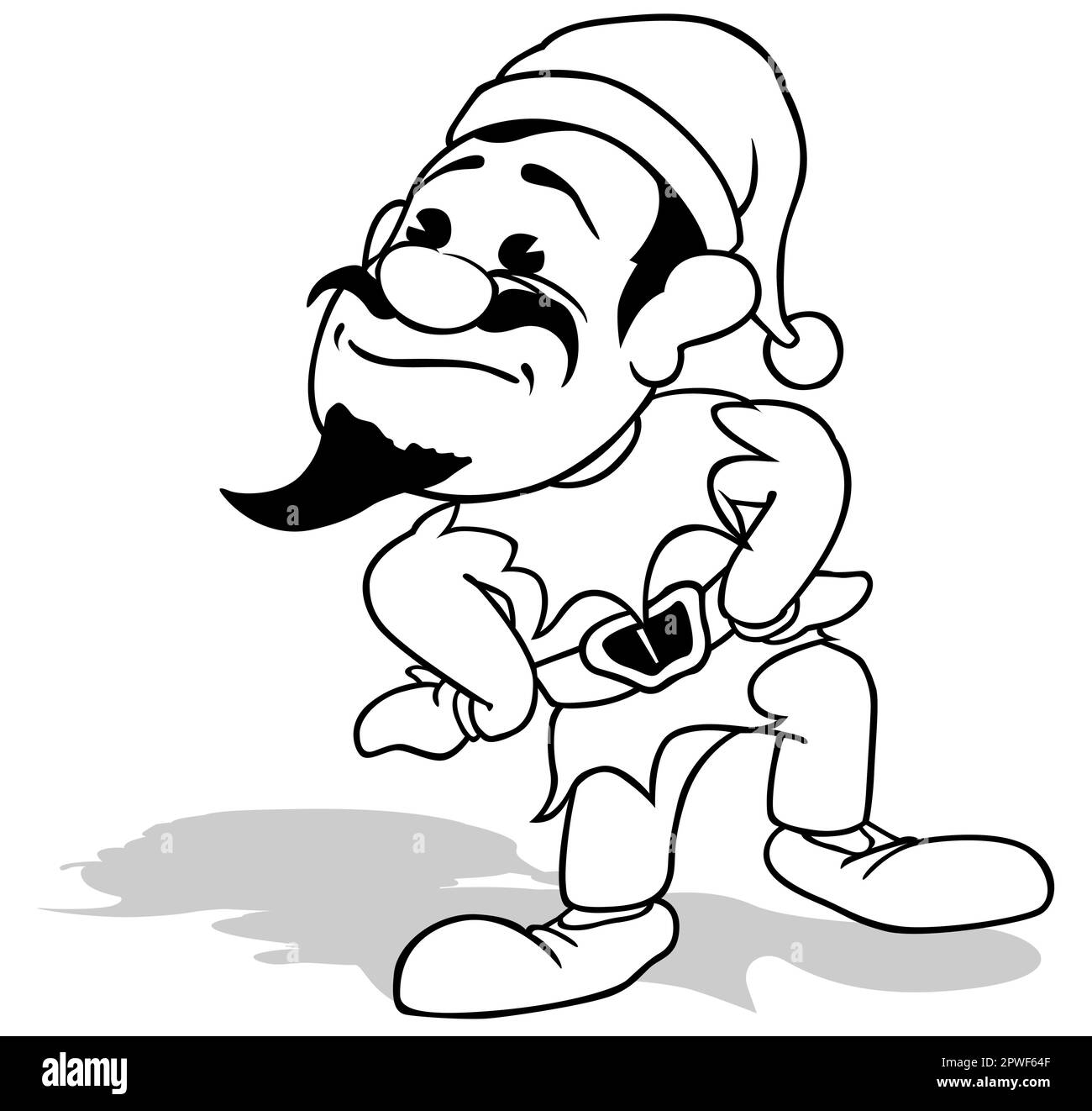 Drawing of a Standing Bearded Dwarf Stock Vector Image & Art - Alamy