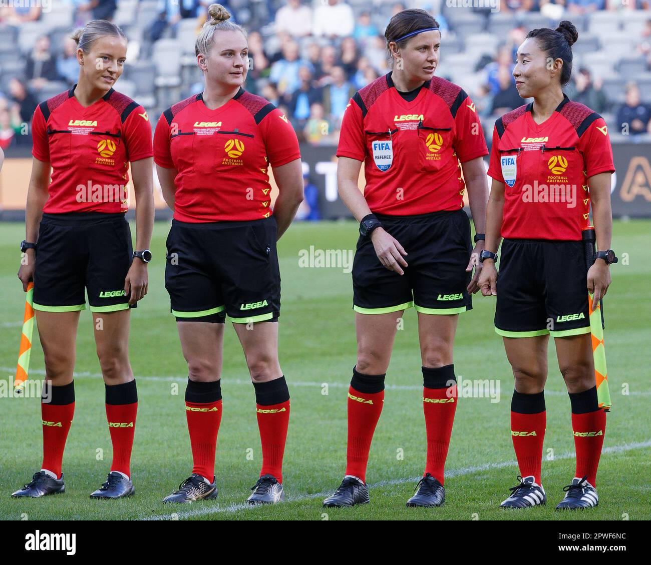 Sydney, Australia. 30th Apr, 2023. Referees, Madd Allum, Isabella ...