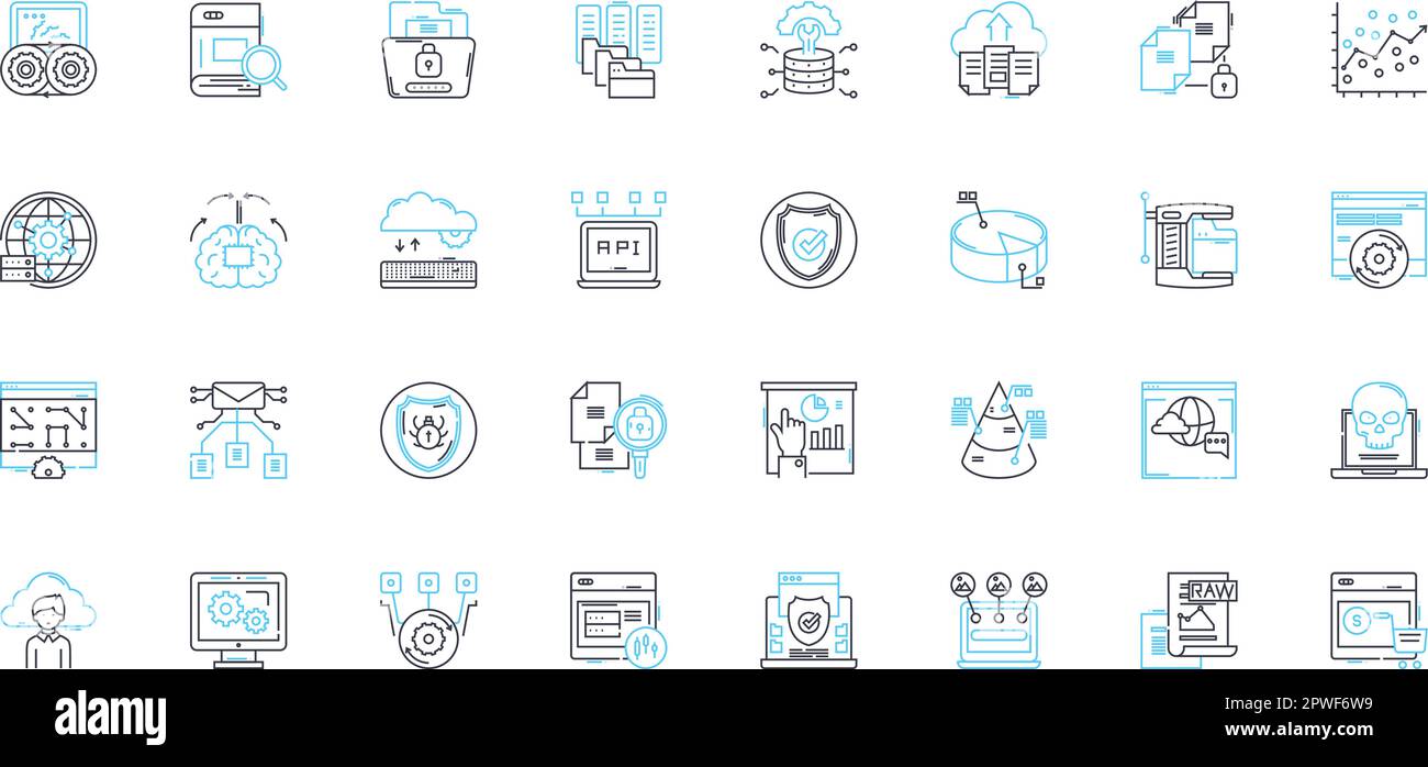 Cash flow management linear icons set. Budgeting, Forecasting, Analysis ... Cash flow management linear icons set. Budgeting, Forecasting, Analysis ...