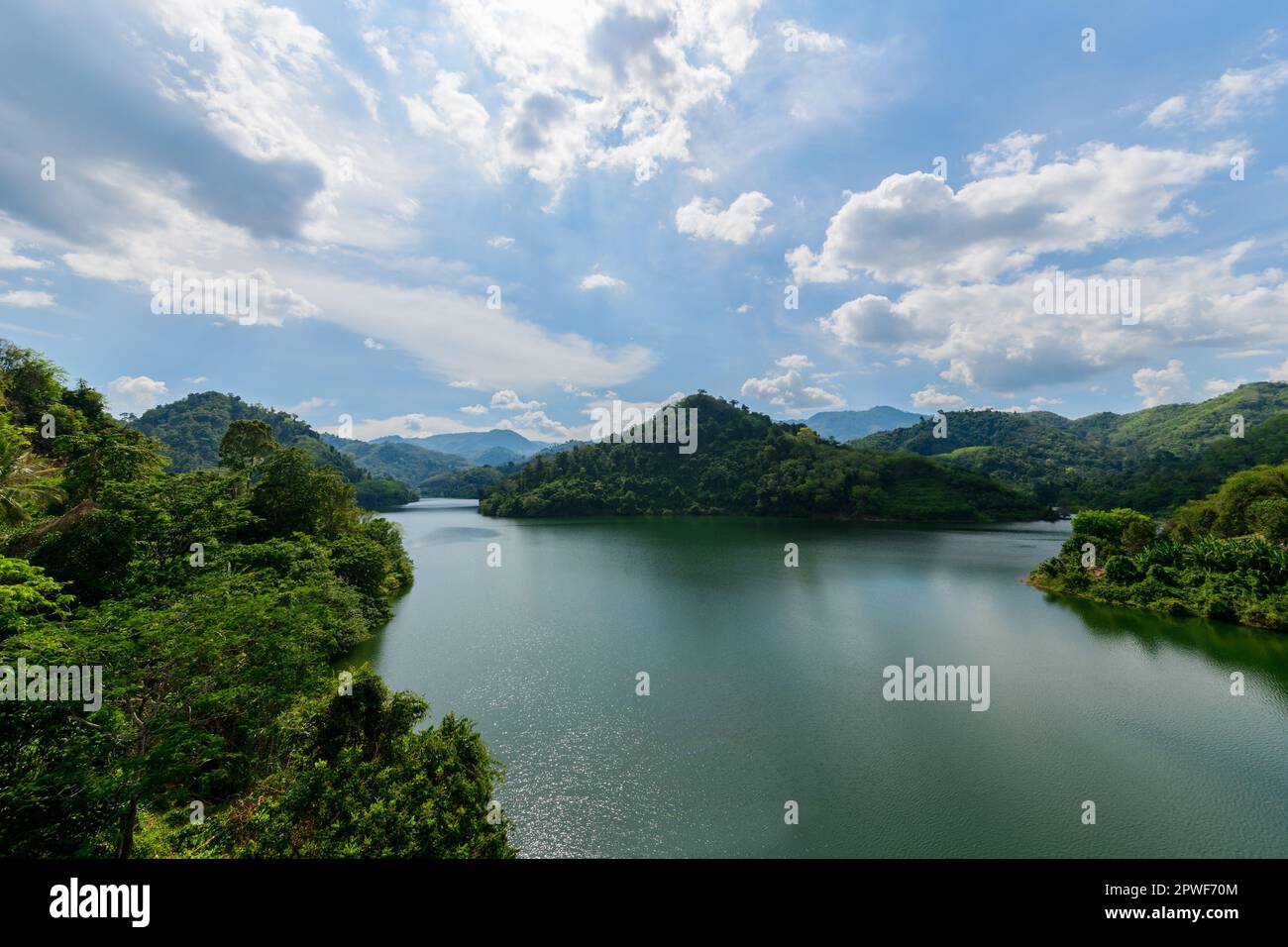Landscape of Bang Lang Dam from view point, travel south of Thaialnd ...