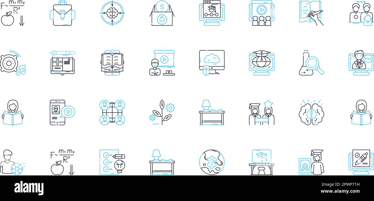 Academic merit linear icons set. Excellence, Achievement, Prowess ... Academic merit linear icons set. Excellence, Achievement, Prowess ...