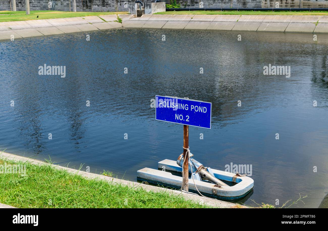 Polishing Pond or Stabilization Pond, Wastewater Treatment and Sludge ...