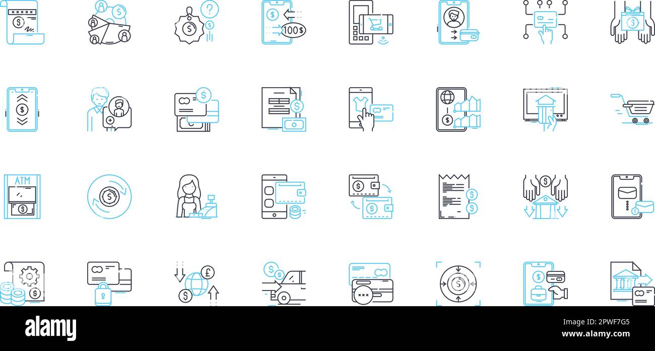 Product branding linear icons set. Identity, Recognition, Consistency ...