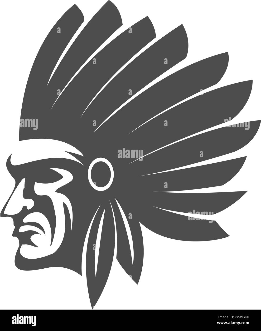 Native American icon logo design illustration Stock Vector Image & Art ...