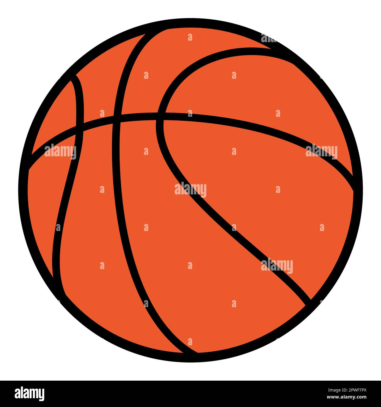 basketball ball - color vector illustration, white background Stock ...