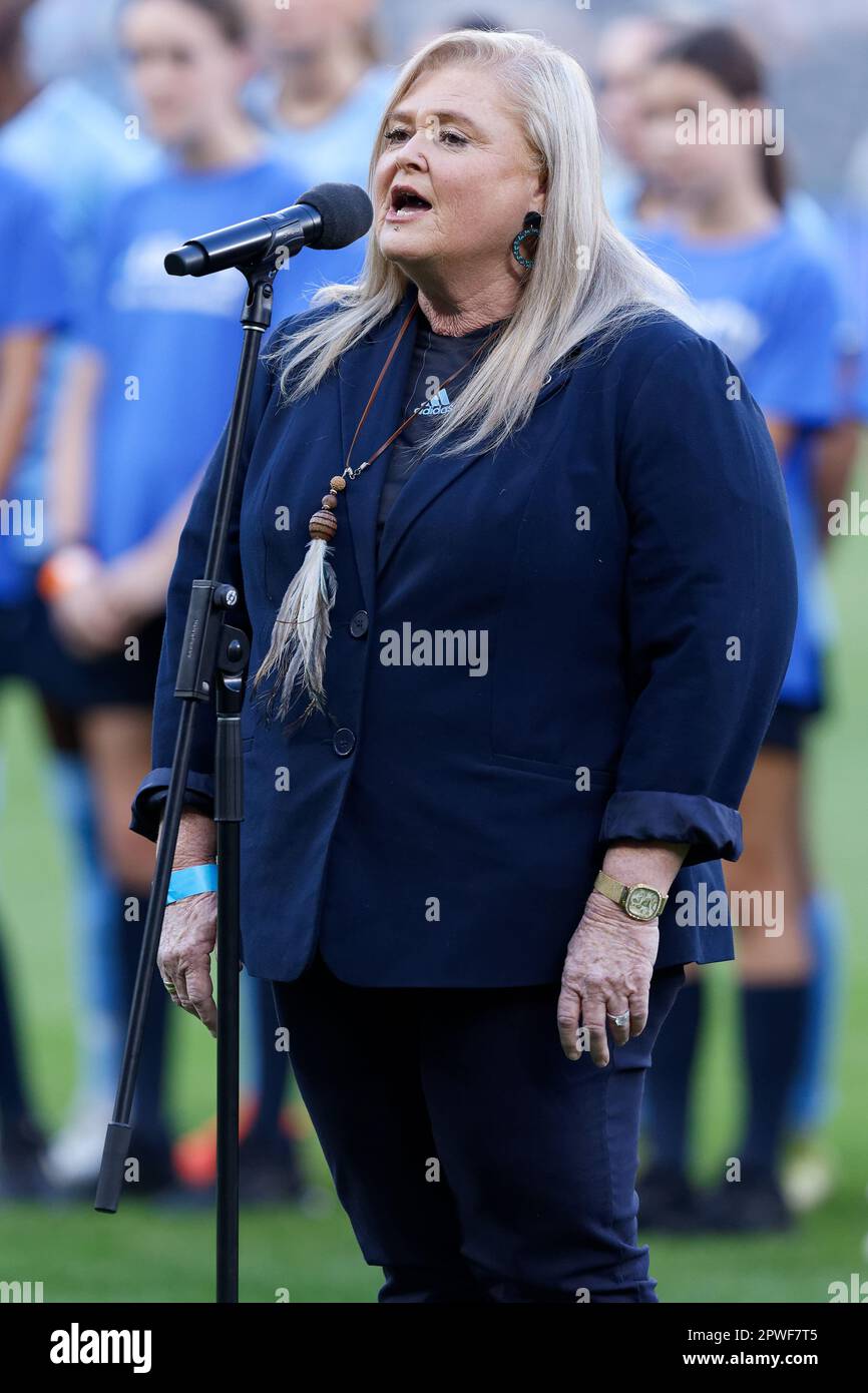 Sydney, Australia. 30th Apr, 2023. Julie Jones performs the Welcome to ...