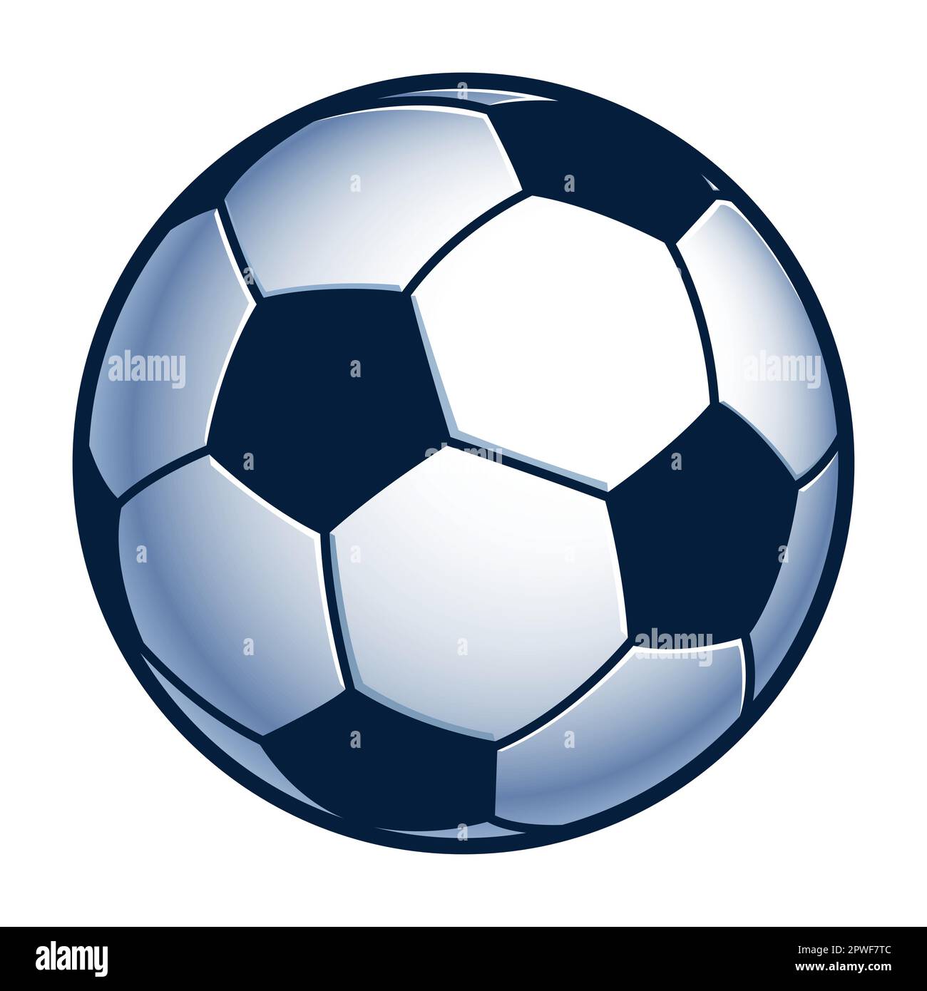 football ball - color vector illustration of soccer ball, white ...