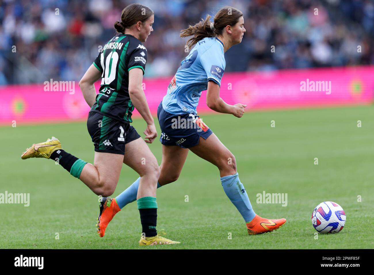 Sydney, Australia. 30th Apr, 2023. Charlize Rule of Sydney FC controls ...