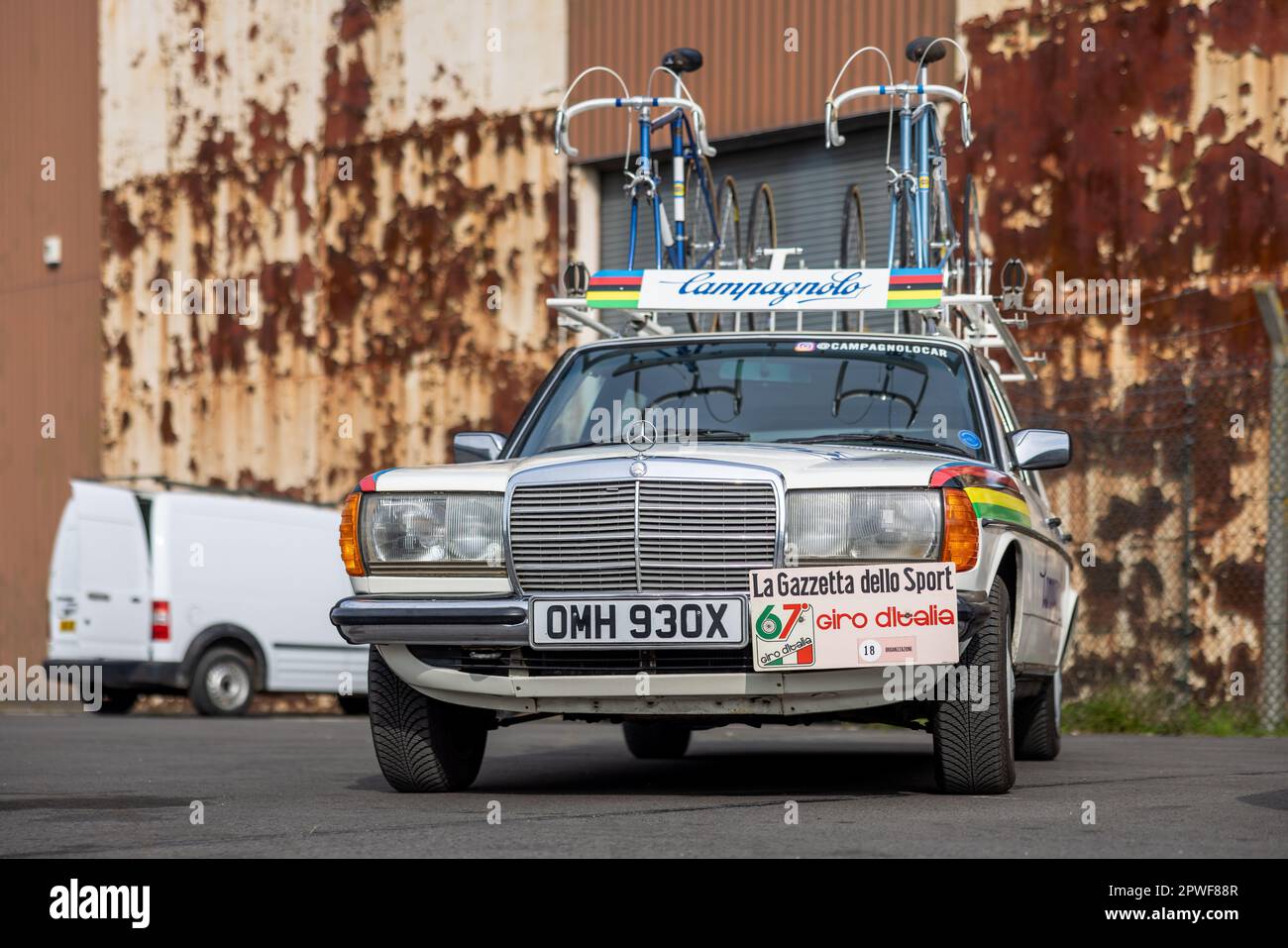 1984 Mercedes Giro d’Italia Campagnolo service car on display at the ...