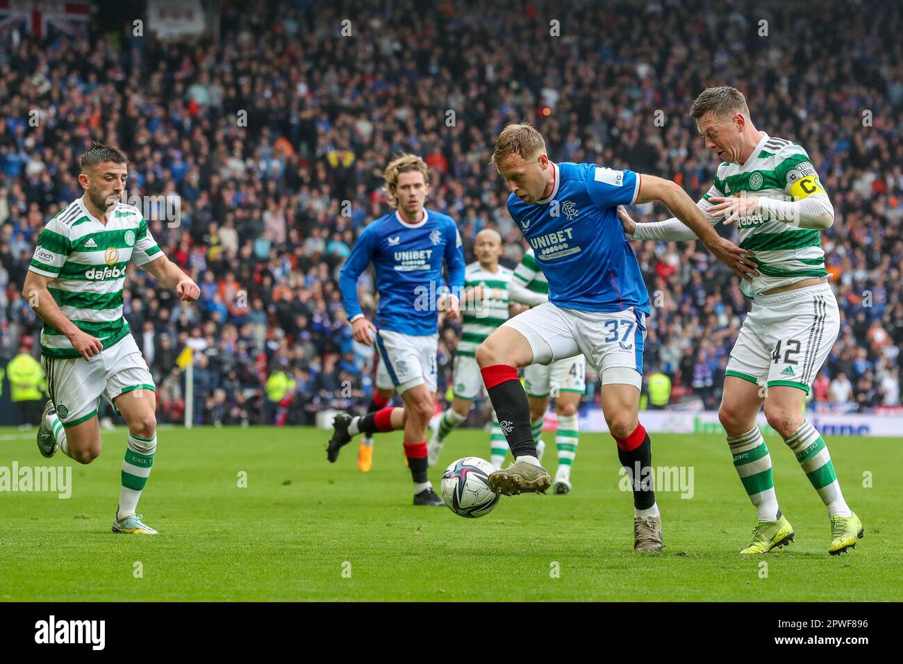 Glasgow, UK. 30th Apr, 2023. The second scottish cup semi-final took ...