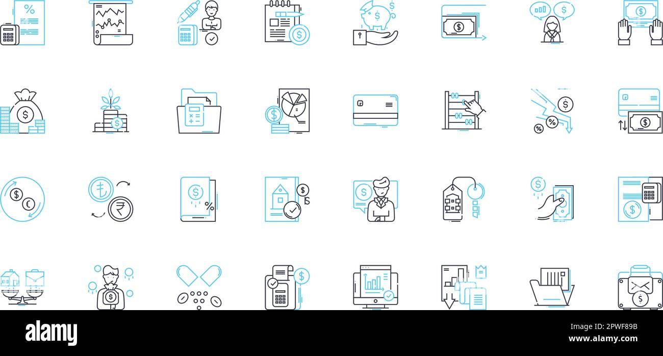 Agile Method Linear Icons Set Iterative Scrum Collaboration