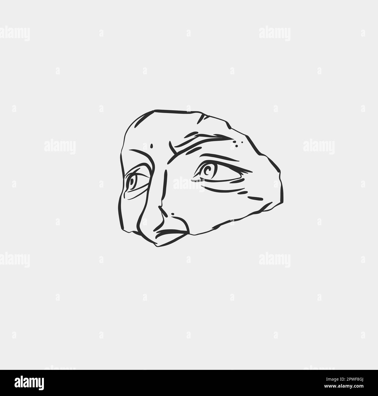 Hand drawn vector abstract outline,graphic,line art greek ancient ...