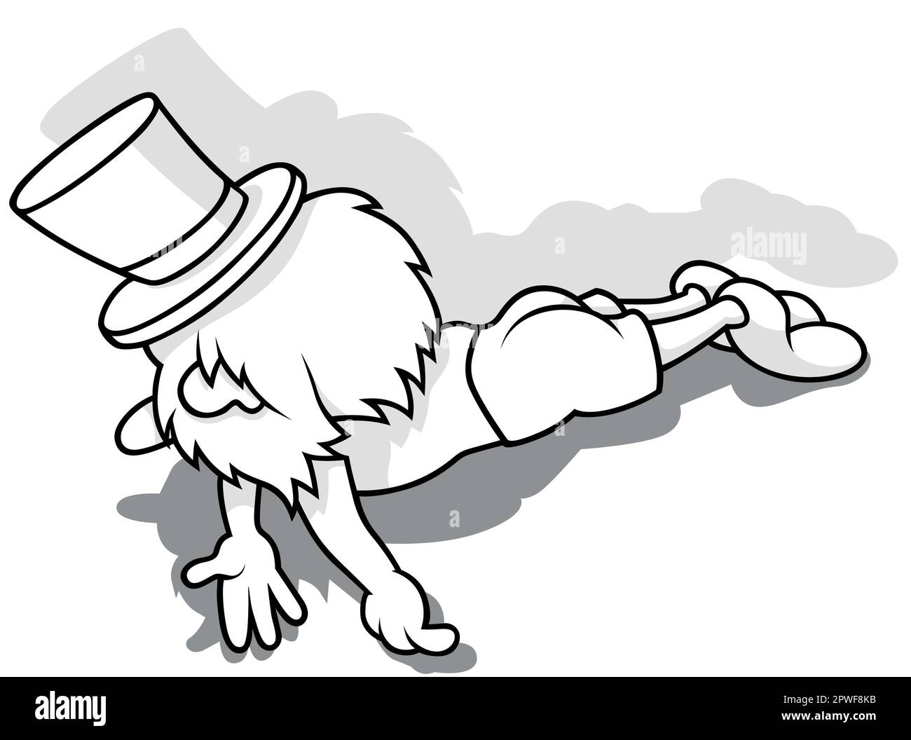 Drawing of a Lying Stick Figure Stock Vector Image & Art - Alamy