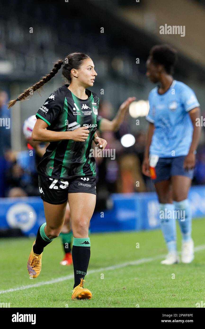 Sydney, Australia. 30th Apr, 2023. Tiana Jaber of Western United in ...